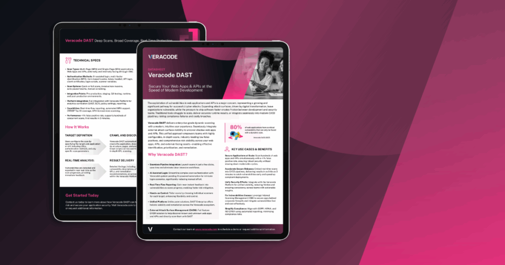 Veracode Datasheet | Veracode DAST