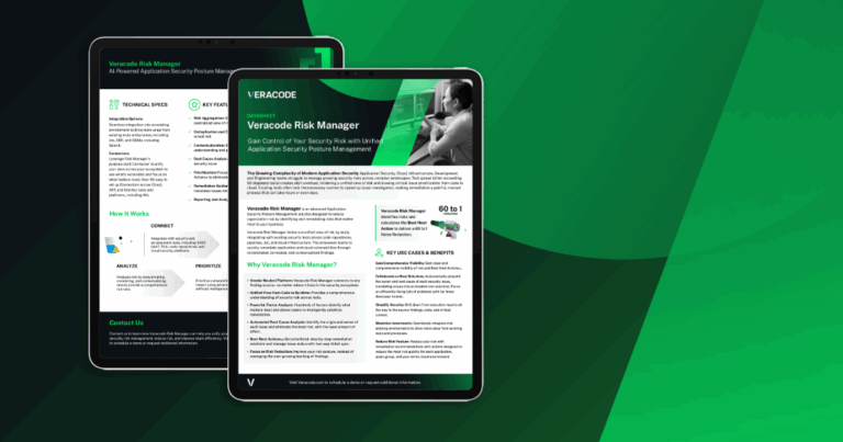 Veracode Datasheet | Veracode Risk Manager