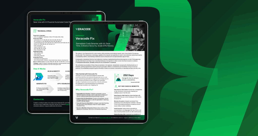 Veracode Datasheet | Veracode Fix
